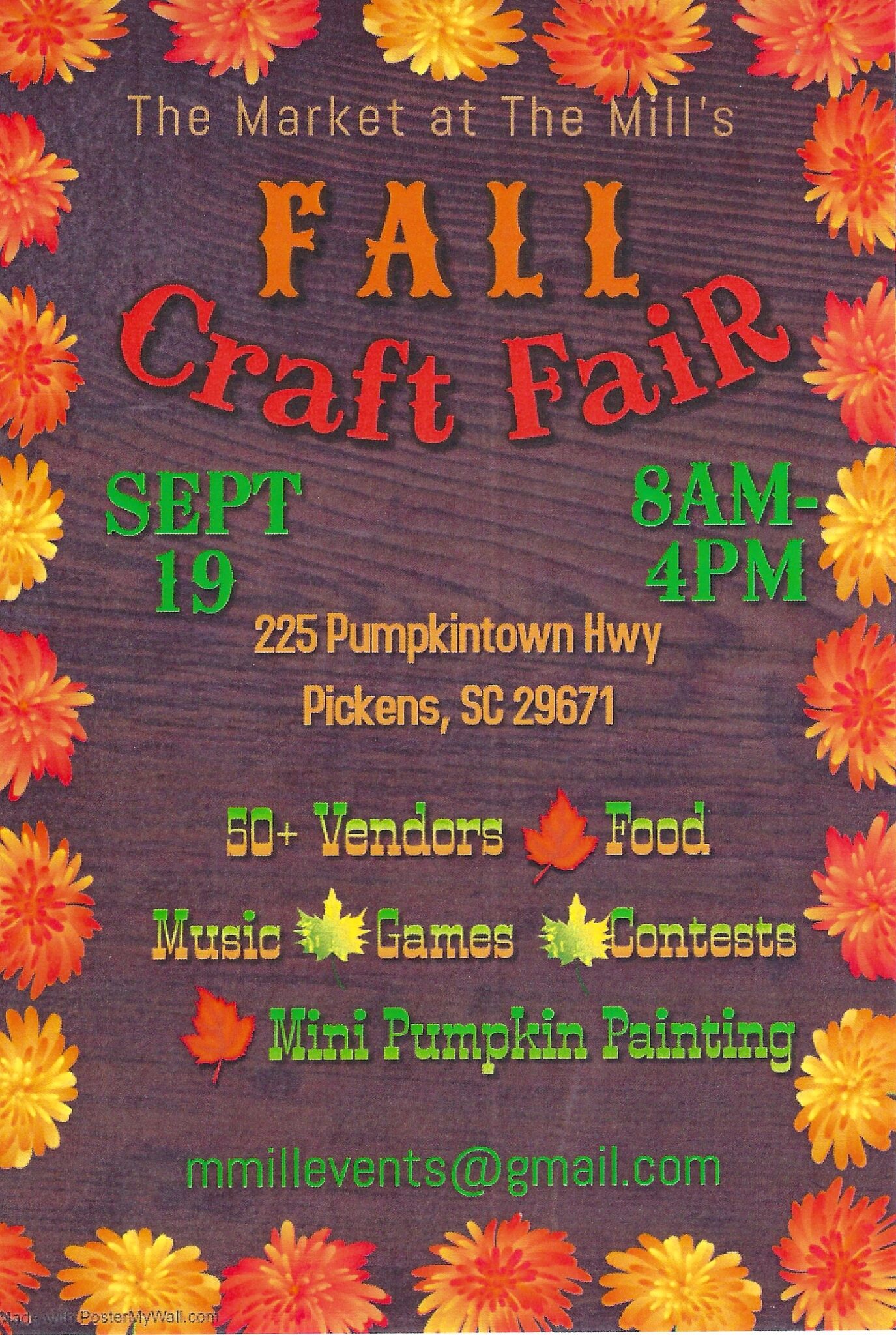 Fall Craft Fair Sept 19th The Market At The Mill Shops